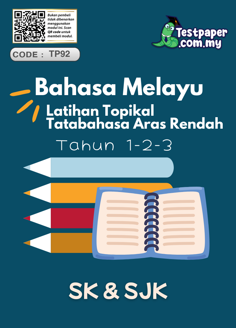 TP92 - Bahasa Melayu Tahun 1, 2 dan 3 : Latihan Topikal Tatabahasa Aras ...