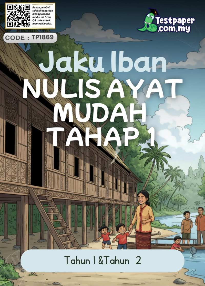 TP1869 - Bahasa Iban Tahun 1 & Tahun 2 : Nulis Ayat Mudah Tahap 1