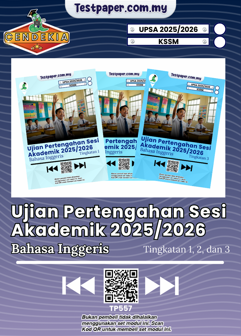 TP557 - Kombo Cendekia Bahasa Inggeris : UPSA 2025 KSSM