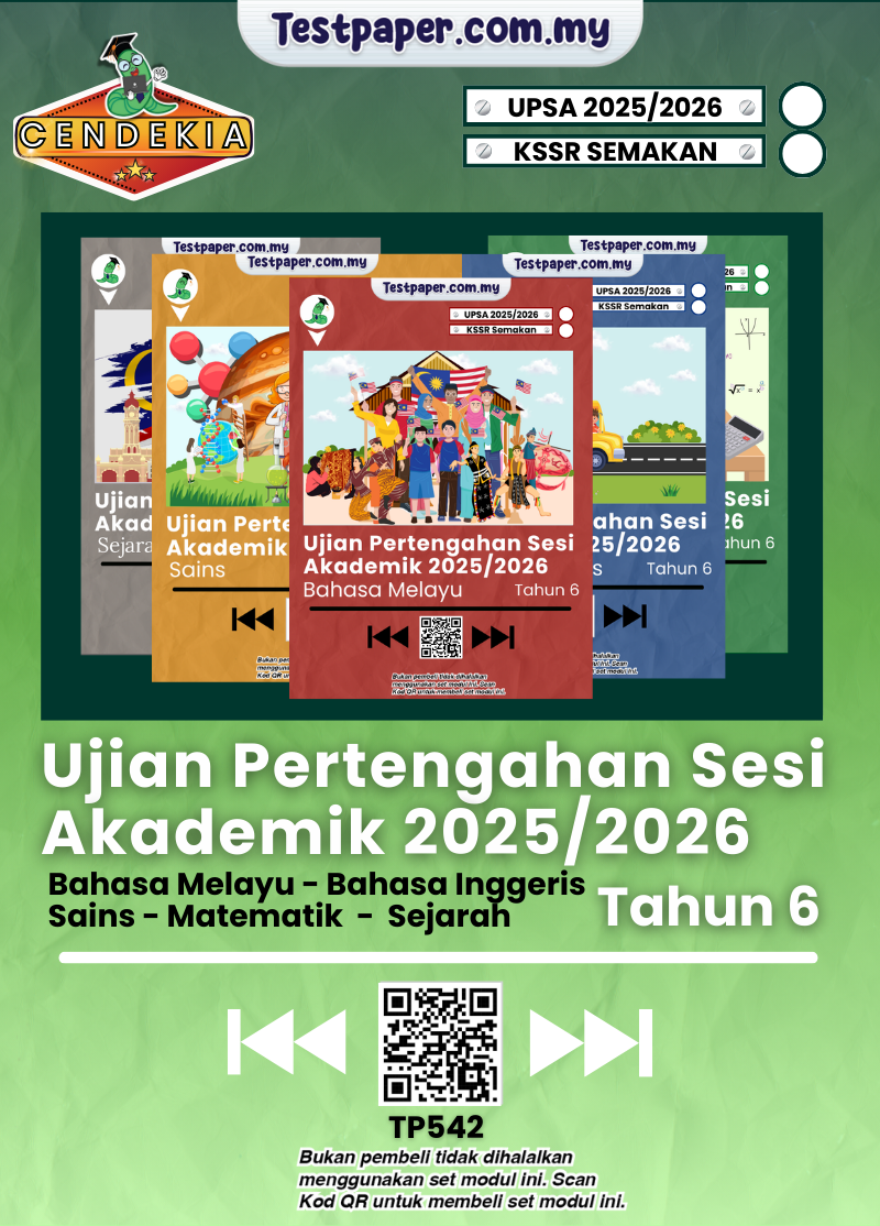 TP542 - Kombo Cendekia Tahun 6 : UPSA 2025 KSSR Semakan