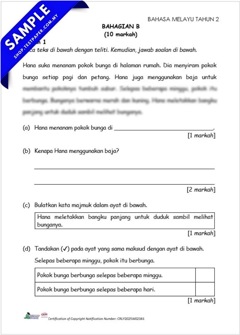 TP932 - Bahasa Melayu Tahun 2 : USAT 2025