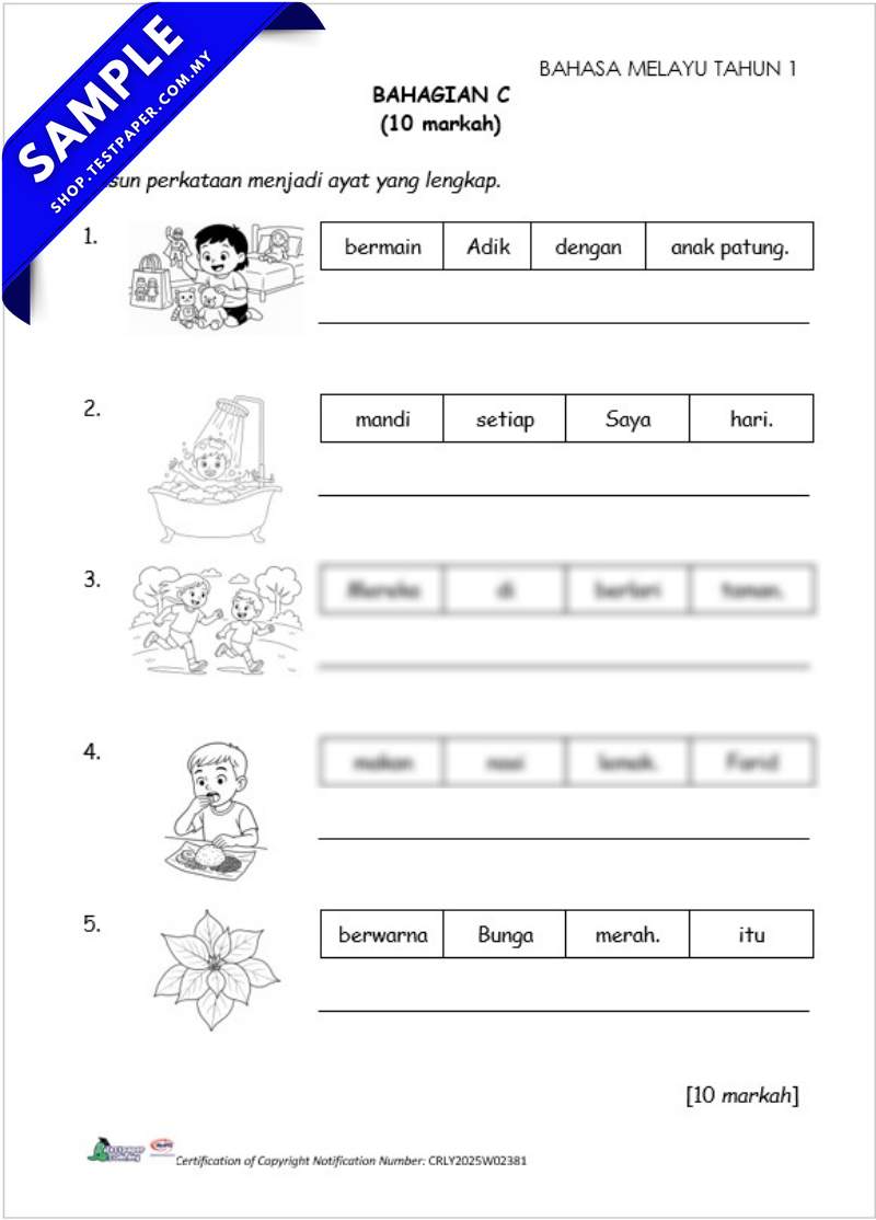 TP922 - Bahasa Melayu Tahun 1 : USAT 2025
