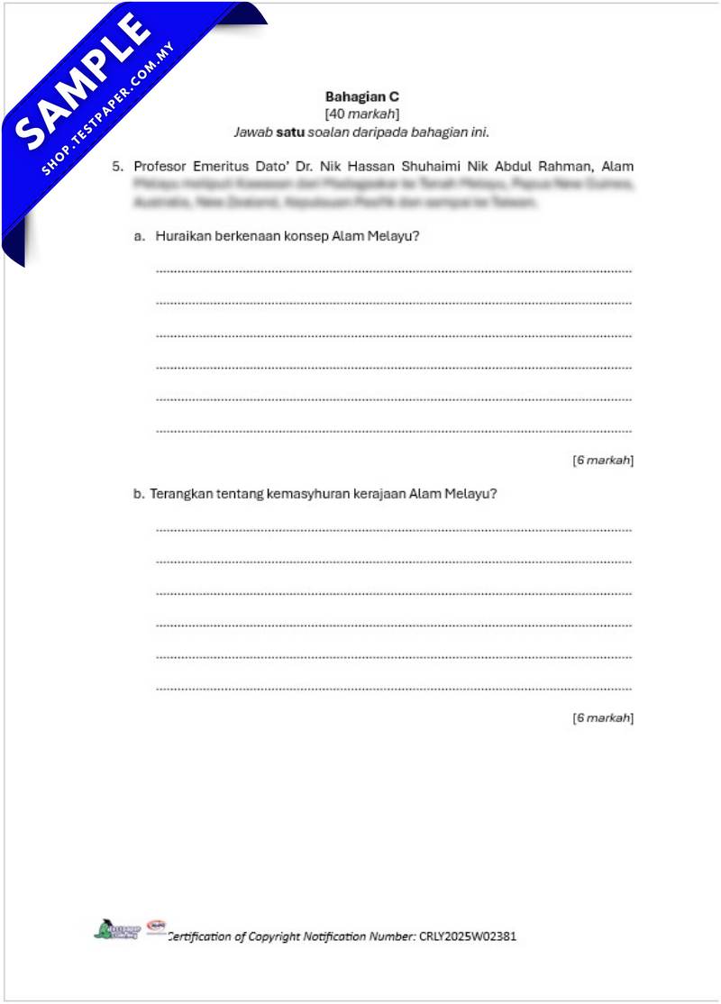 TP902 - Sejarah Tingkatan 2 : UASA 2025