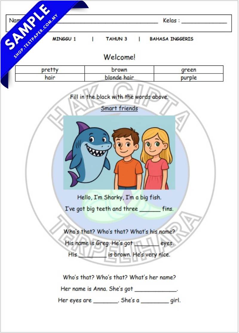 TP1025 - Bahasa Inggeris Tahun 1 : Mid-Theme English Boost (Free Module)
