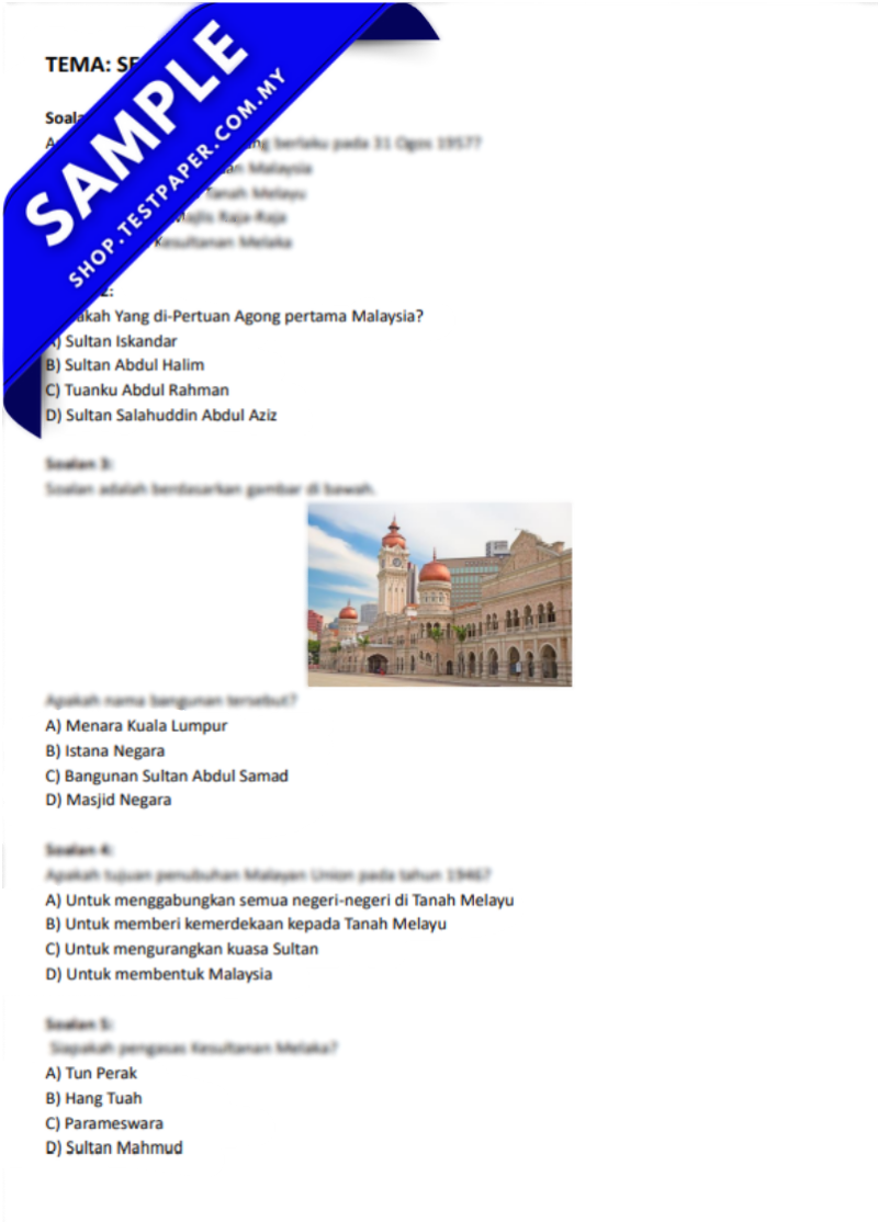 TP184 - PKSK Tahun 6 & Tingkatan 3 : 300 Soalan Objektif Pengetahuan Am