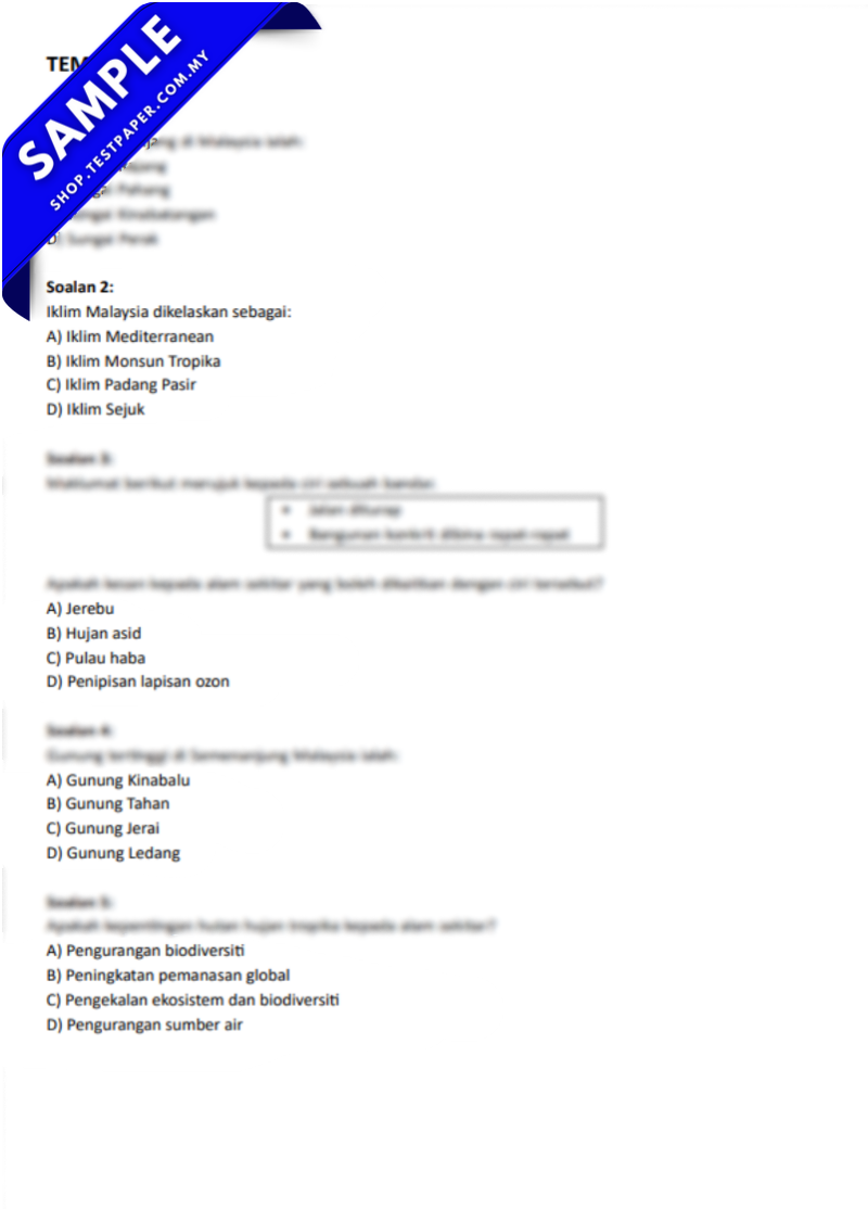 TP184 - PKSK Tahun 6 & Tingkatan 3 : 300 Soalan Objektif Pengetahuan Am