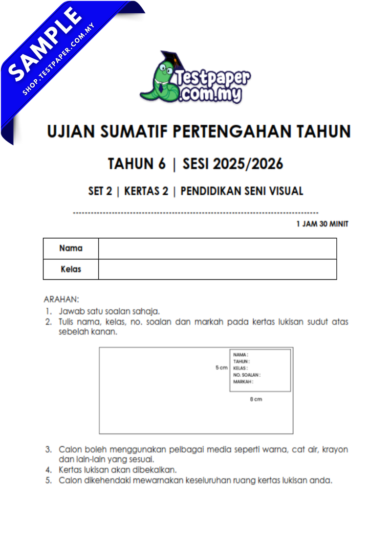 TP262 - Pendidikan Seni Visual Tahun 6 : USPT 2025